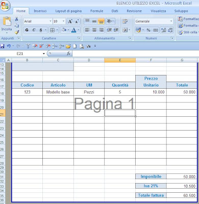3) Il totale verrà calcolato con una formula che moltiplica il prezzo ...