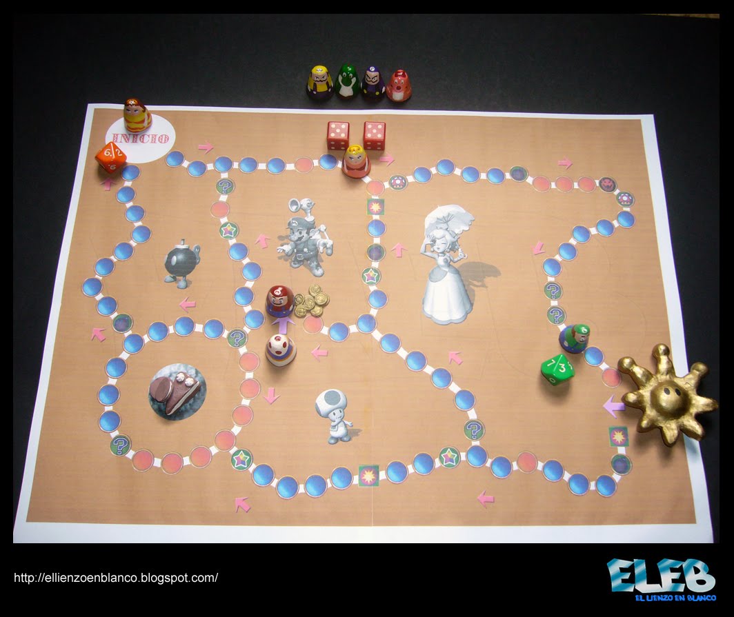 El Lienzo en Blanco: Tablero Mario Party - Mario Party Board