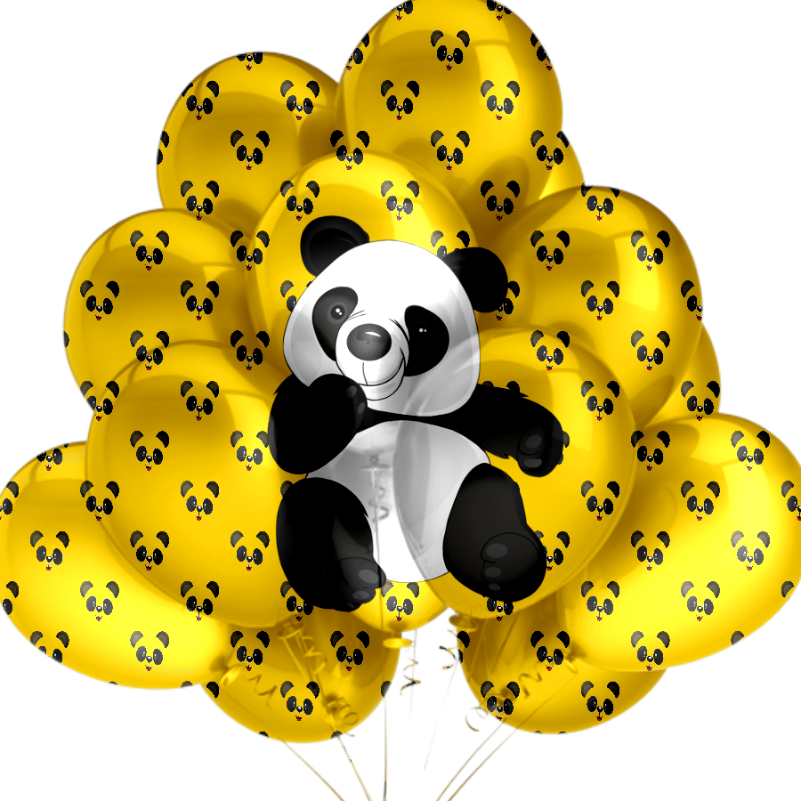 Monica Michielin Alphabets: YELLOW PANDA BEAR ALPHABET, ICONS, NUMBERS ...