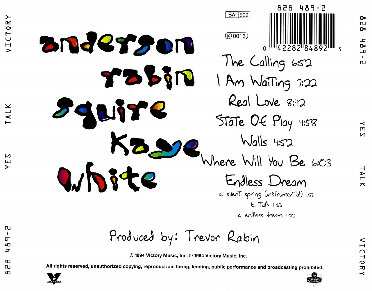 Classic Rock Covers Database: Yes - Talk (1994)