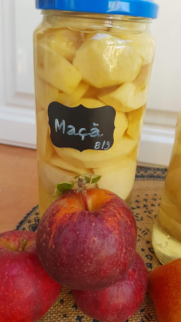 Conserva de peras ou maçãs. | Graça - Truques & Dicas
