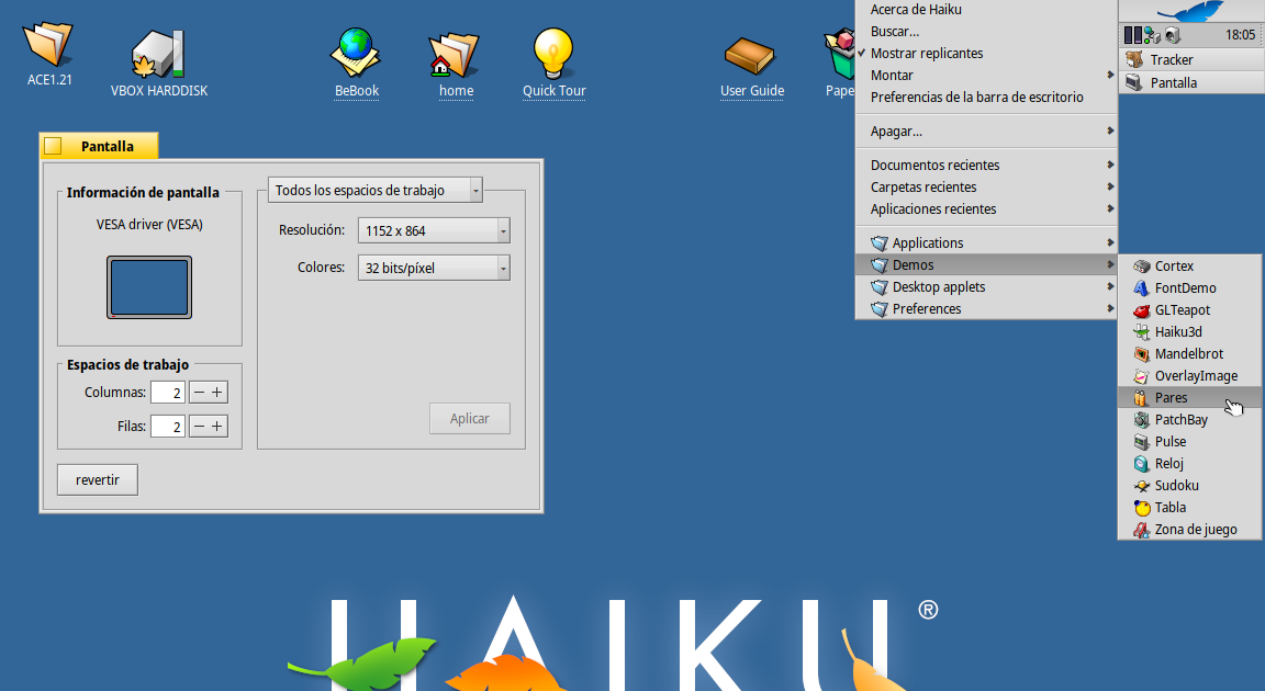 Malagueños originales y libres: Haiku OS: instalación y uso en VirtualBox