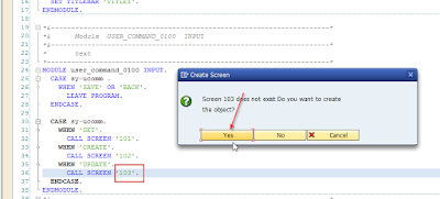 SAP ABAP Central: CRUD Operations in Module Pool