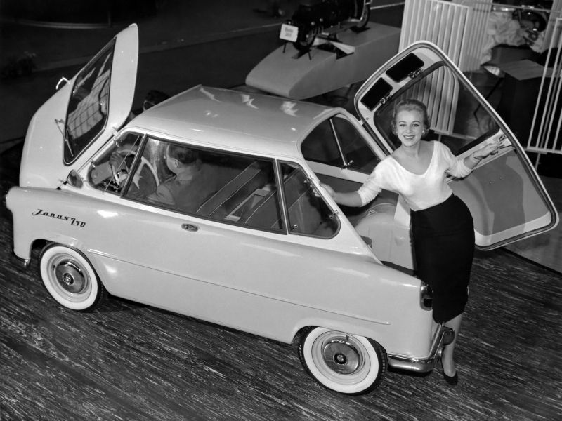 Vintage Photos of Two-Faced German Microcar Zündapp Janus From the Late ...