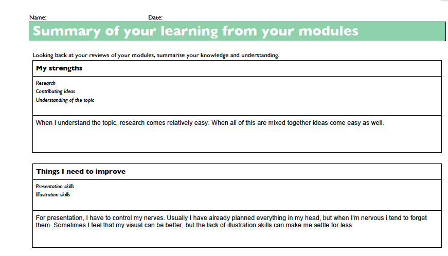 Khairul Izzral: Design Specialism Reflection & Action Plan