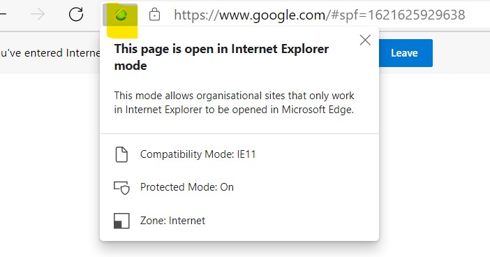 Configure Internet Explorer (IE) Mode in Microsoft Edge Browser.