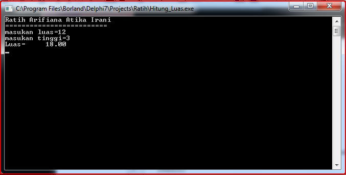 Data Structure: Contoh Coding Luas Segitiga