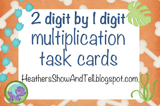 Heather's Show and Tell: Multiplication Task Cards! 2 digit by 1 digit