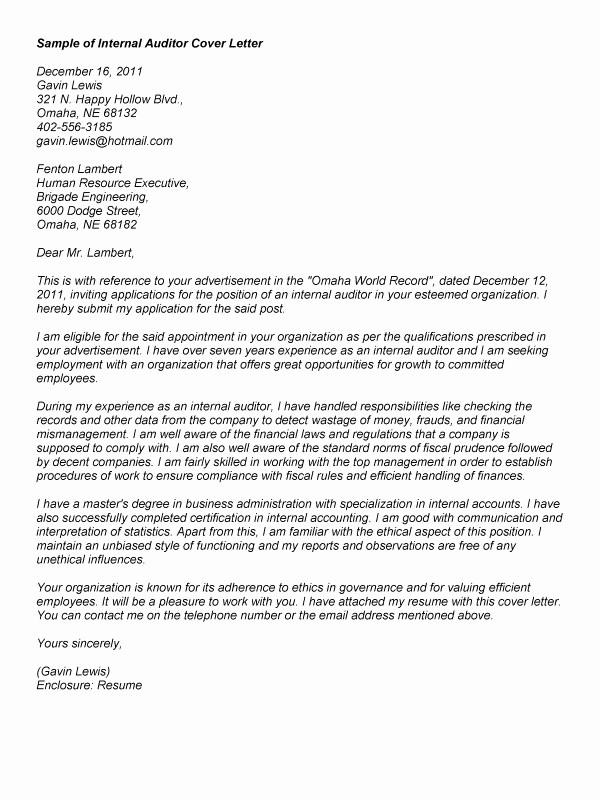 Sample Cover Letter For Internal Position Template ~ Resume Letter