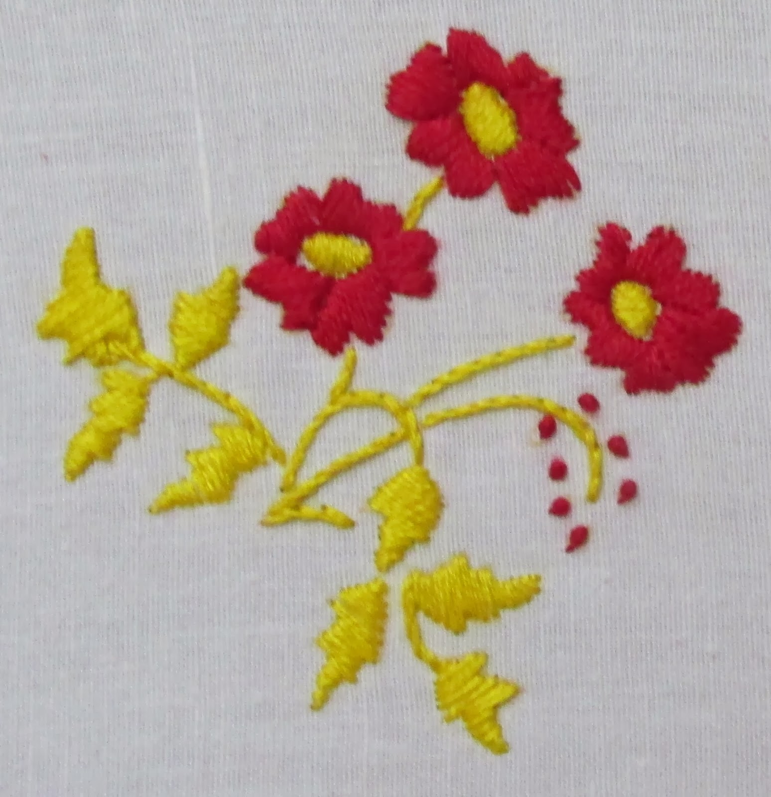 MY CRAFT WORKS: Satin stitch design