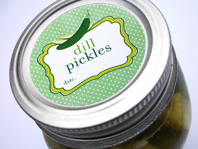 Colorful Adhesive Canning Jar Labels: Pickles Canning Jar Labels for ...