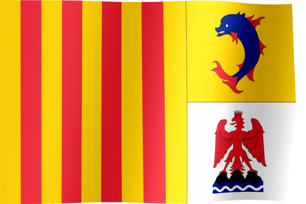 Flag of Provence-Alpes-Cote-d'Azur (GIF) - All Waving Flags