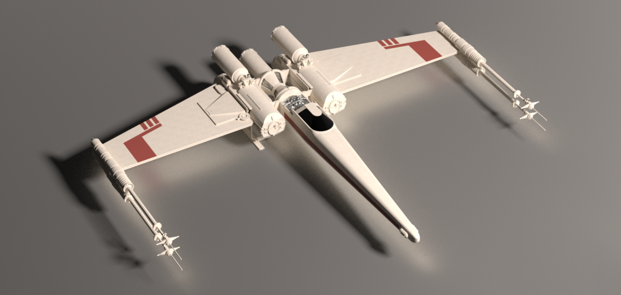 Stinson's All Things Star Wars Blog: Colin Cantwell X-wing concept model