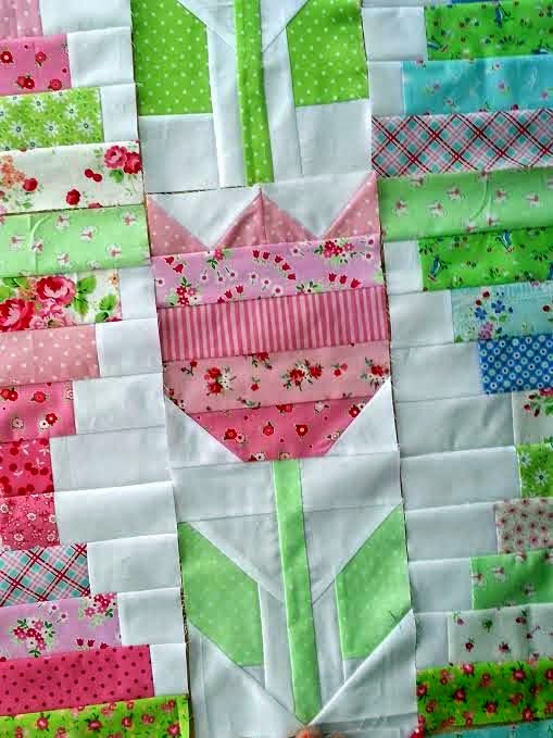 Pink Pincushion: Something in the Tulip Patch