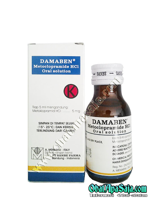 Damaben Sirup (Metoclopramide HCl) Indikasi Dosis dan Harga - JadiKuat
