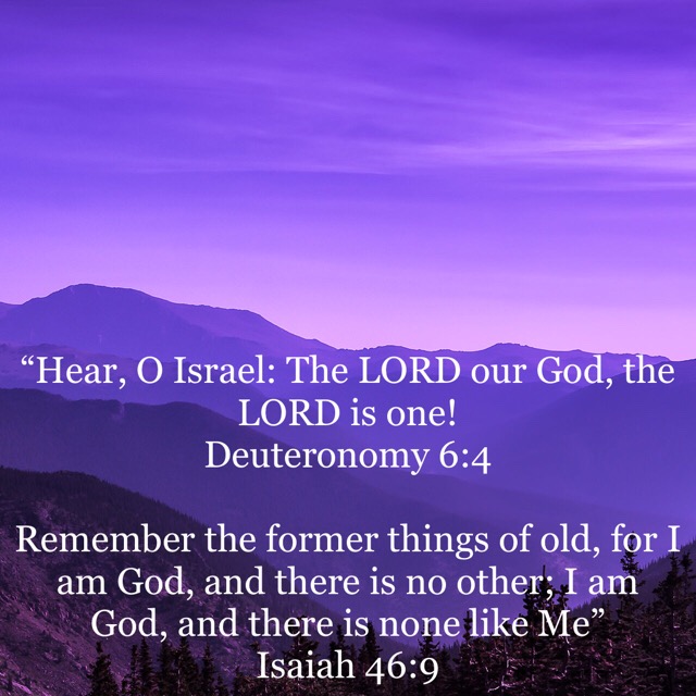 Mountain Top Musings: GOD IS ONE