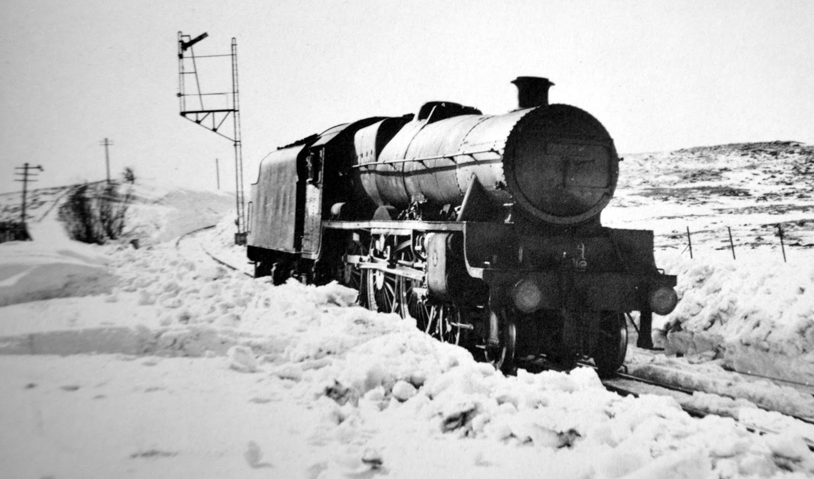 Tour Scotland: Old Photograph Steam Train Near Barrhill Scotland