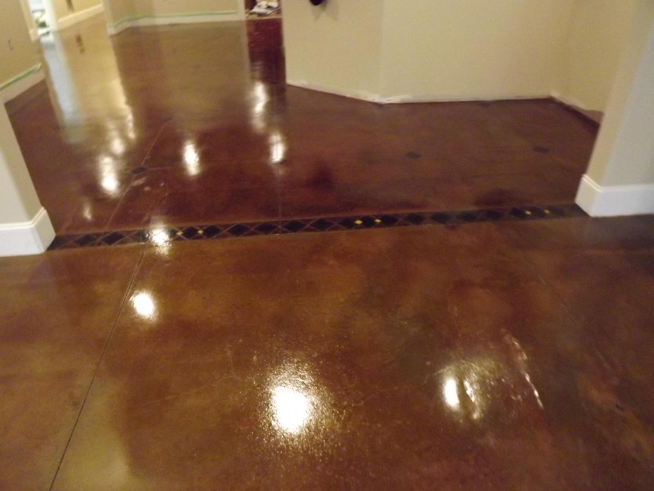 Atlantic Coast Concrete: Custom Scored and Stained Floor - Clemmons, NC
