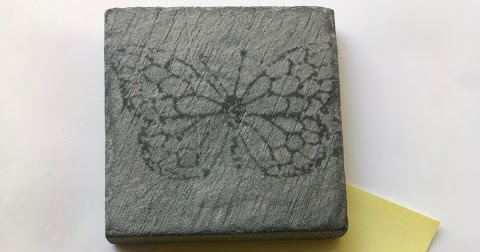 Etching with etchall®: Etched Slate Magnet
