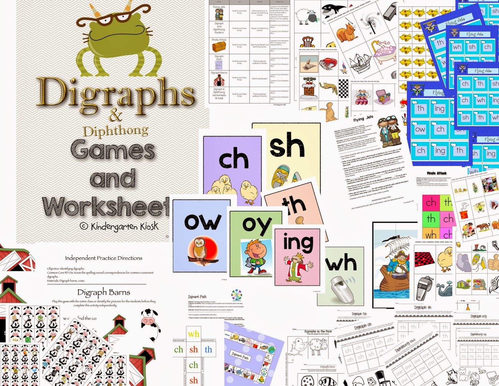 Kindergarten Kiosk: Digraphs and Diphthongs