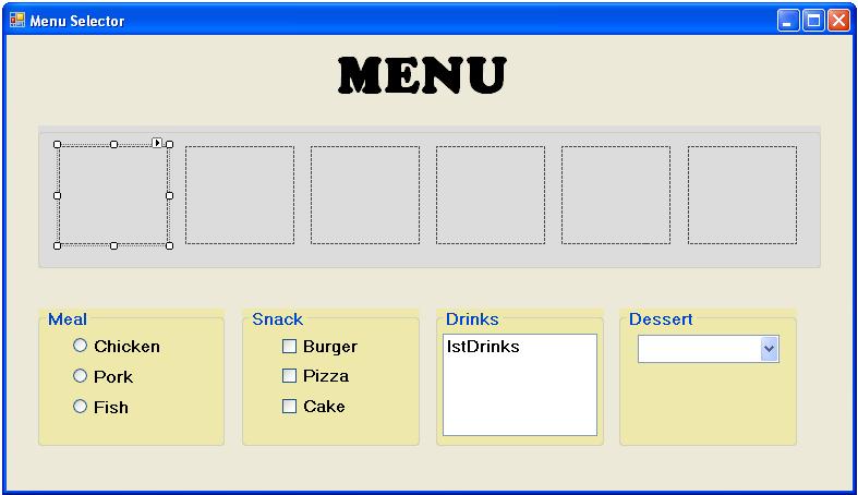 Visual Basic Tips and Tricks: MENU SELECTOR
