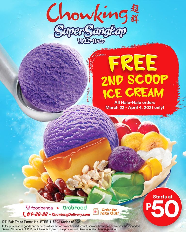 Manila Shopper: Get a FREE 2nd Scoop Ice Cream with Chowking Halo-Halo!