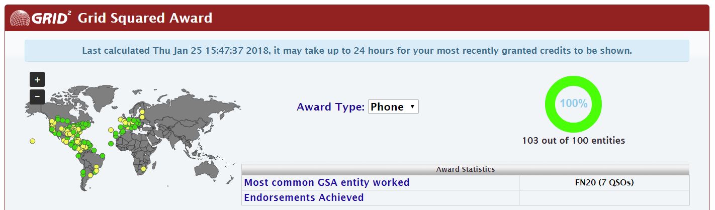 K4MJA HAM RADIO STATION: First badge: QRZ's Grid Squared award