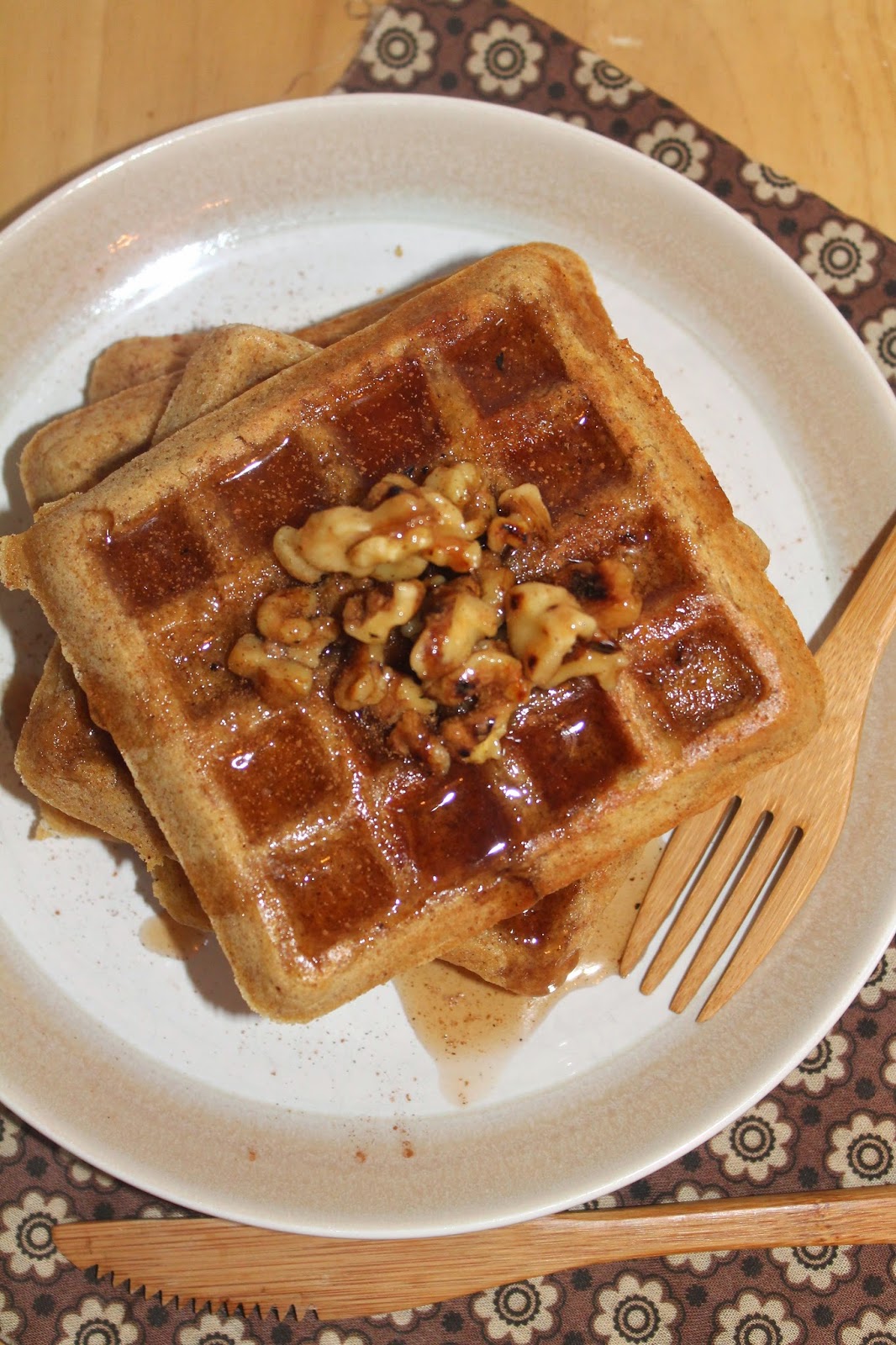 Savory Moments: Whole wheat acorn squash waffles with walnut and ...