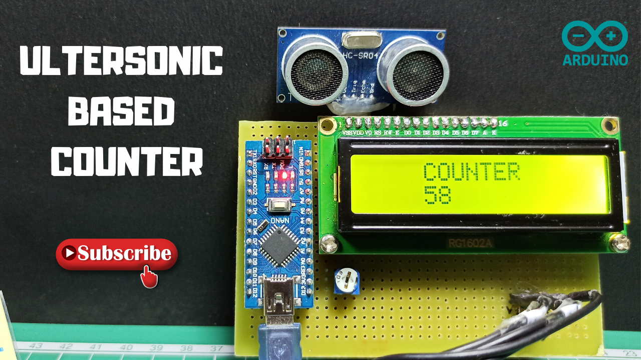 Arduino Visitors Counter Using Ultrasonic Sensor Yout