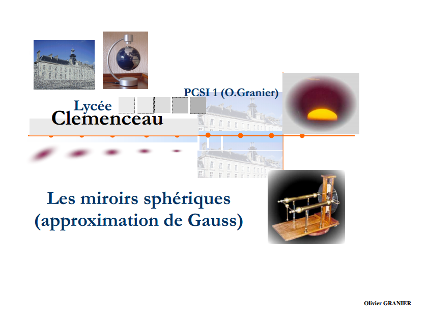 Cours Optique Géométrique : Miroires Sphériques | SMC