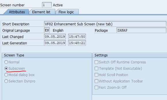 SAP ABAP 4 Tutorial: VF02 Header Level Enhancement
