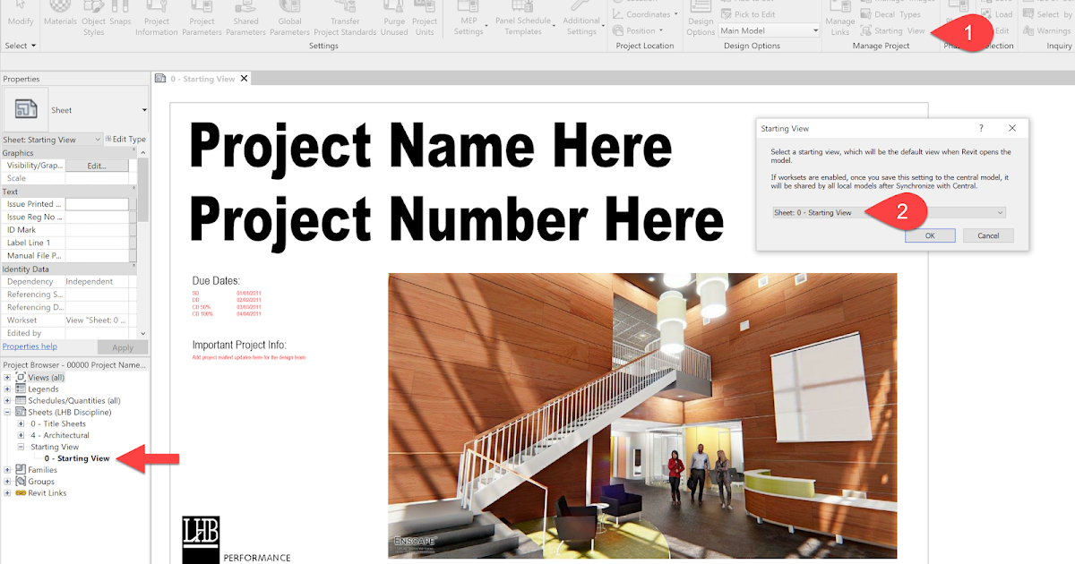 BIM Chapters: Revit Starting View and Titleblock Re-purposing