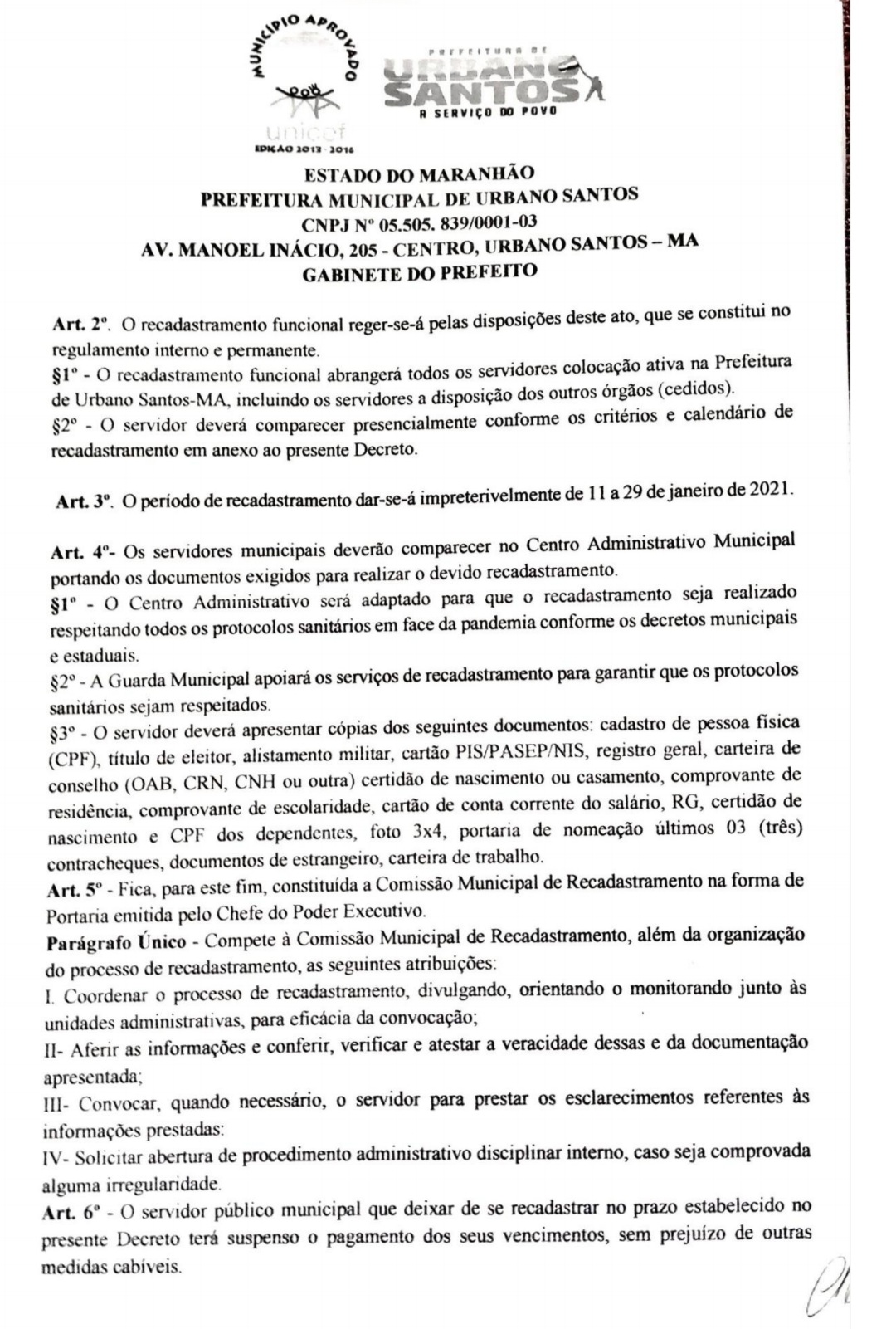 Blog Urbano Santos Em Foco Prefeitura De Urbano Santos Ma Convoca