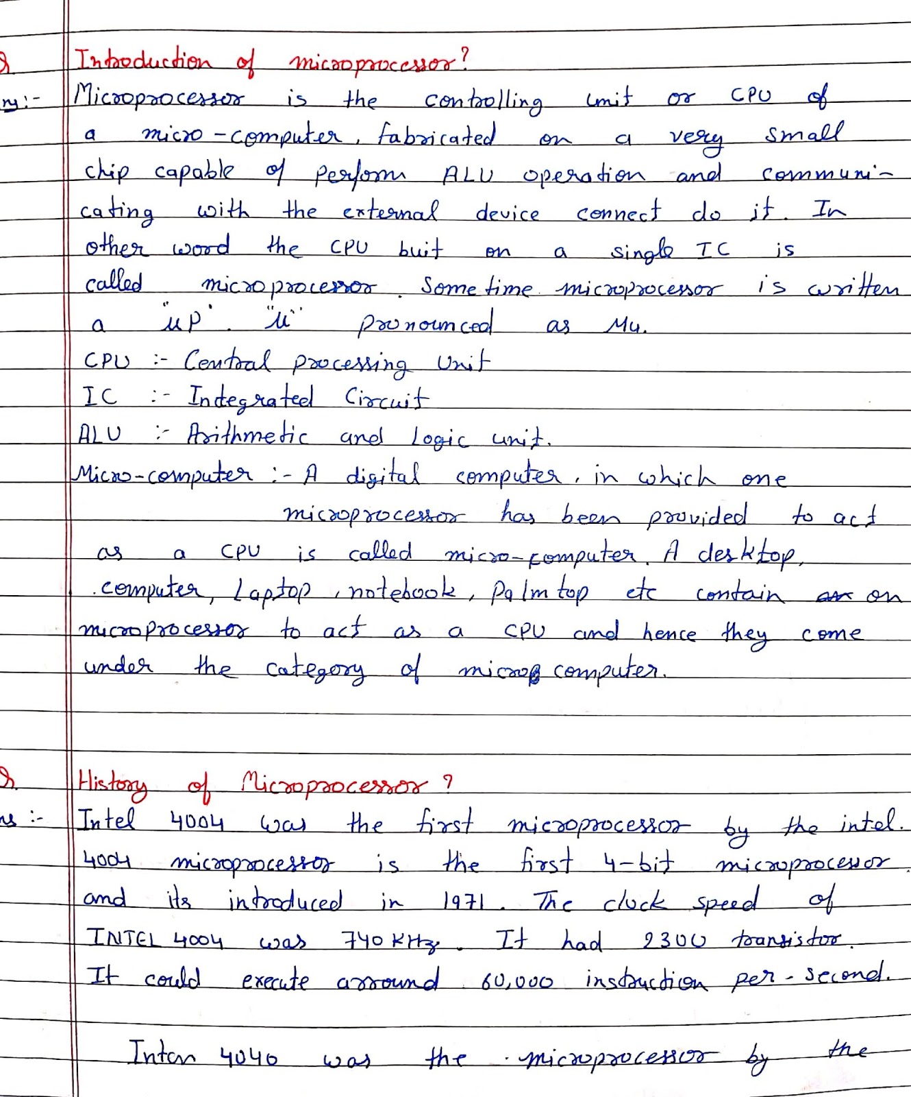 Science Microprocessor Notes Intro And History Electronics Notes