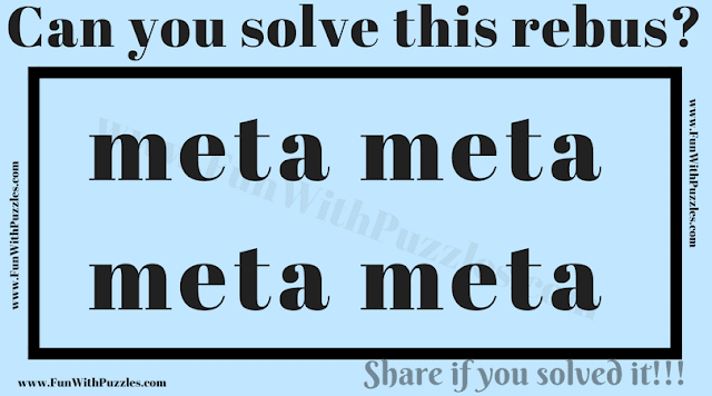 Rebus Brain Teaser Picture Challenge and Answer for Adults