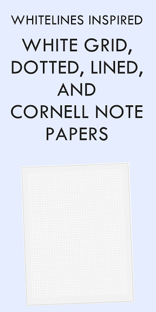 FREE Printable White Lines Grid, Dotted, Ruled/Lined, and Cornell Note ...