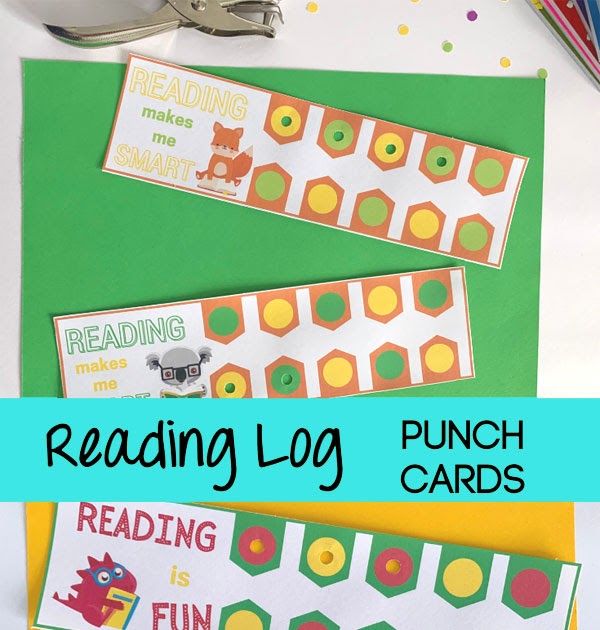 Reading Log Punch Cards | Totschooling - Toddler, Preschool ...