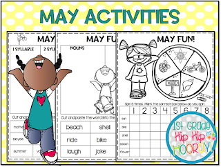 1st Grade Hip Hip Hooray!: May Math and Literacy Activities!!