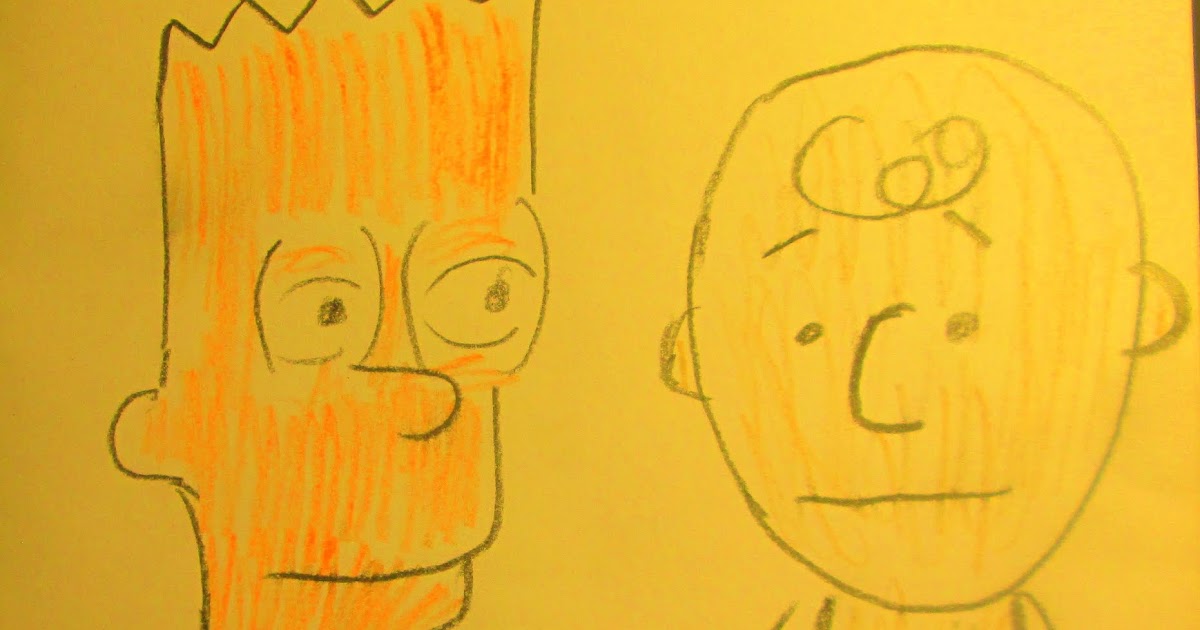 What The Art!: Bart Simpson & Charlie Brown - Colored Pencil