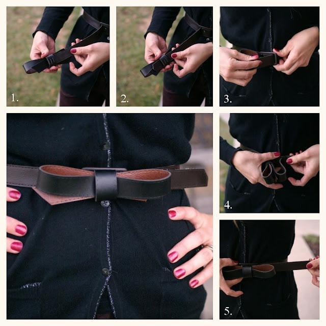 by viktoria: The Detachable Leather Bow Belt Tutorial