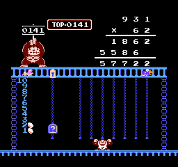 Retro Game Reviews: Donkey Kong Jr. Math (NES review)