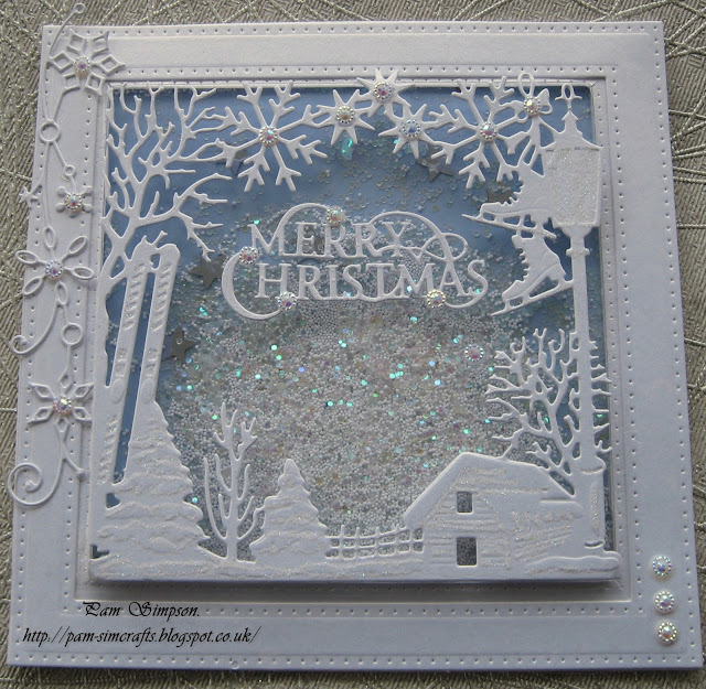 pamscrafts: Christmas shaker card.. WinterTide Frame.