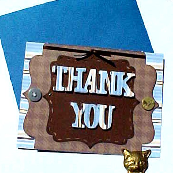 Paper Craft Creations: Masculine Man's Thank You Card