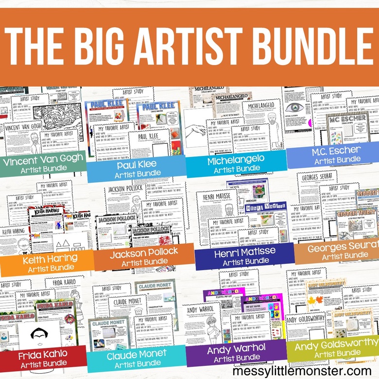 Roy Lichtenstein Pop Art for Kids - Sunrise Template Included! - Messy ...