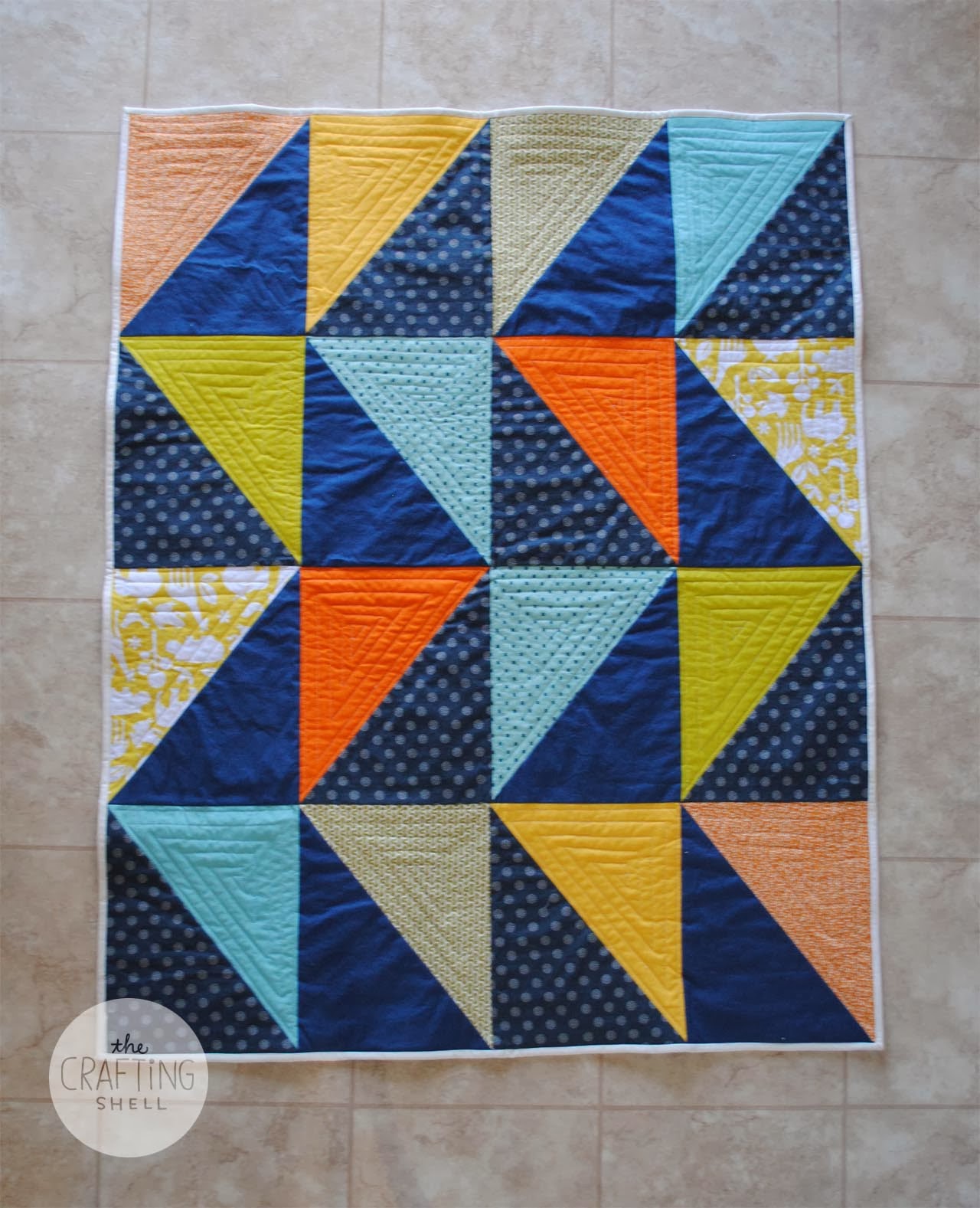 The Crafting Shell: A Scalene Right-Angled Triangle Quilt