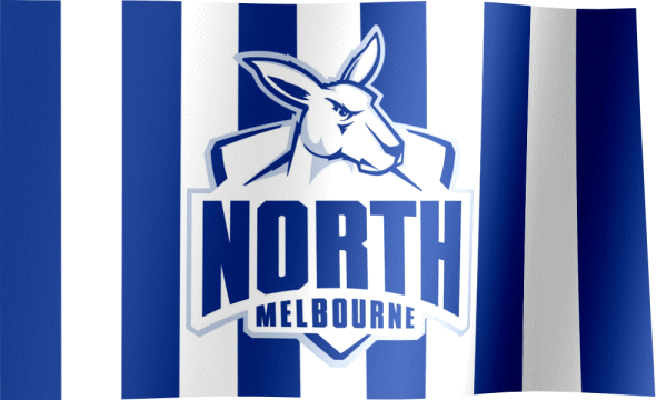 North Melbourne Football Club Fan Flag (GIF) - All Waving Flags