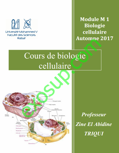 cours biologie cellulaire svt s1 FSR 2017/2018 - ExoSup
