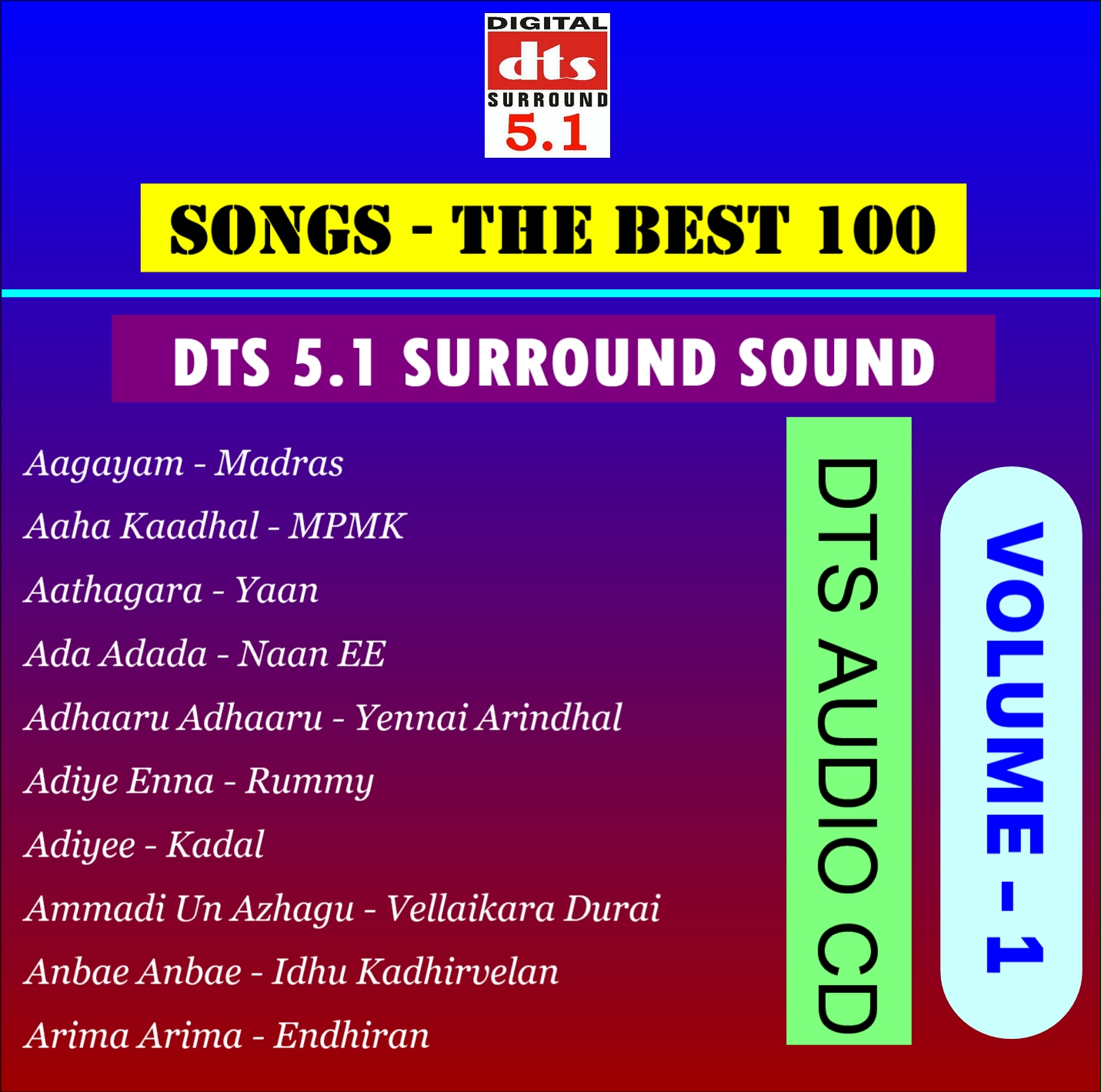 tamil songs dts 5.1: dts Audio CD - The Best 100