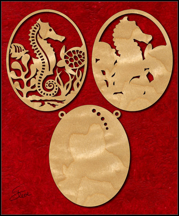 Scrollsaw Workshop: Layered Sea Horse Scroll Saw Pattern.