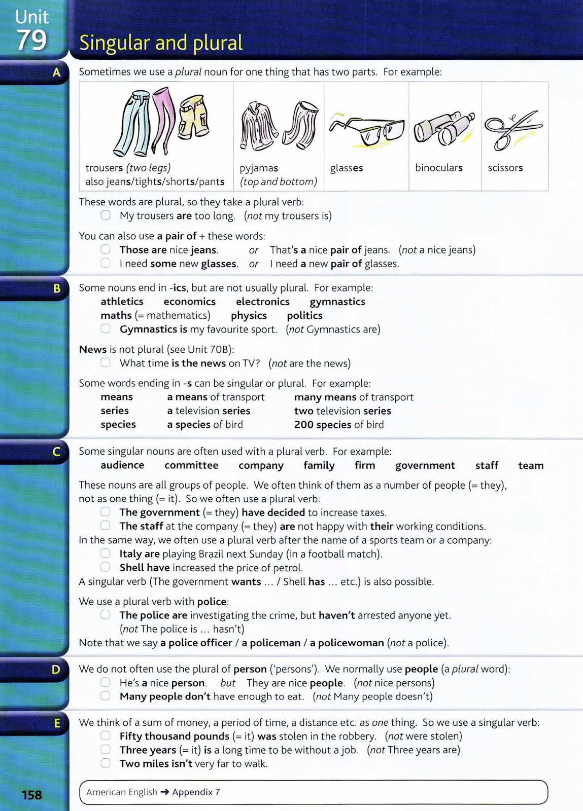 Unit 79: Singular and plural - English Grammar in Use